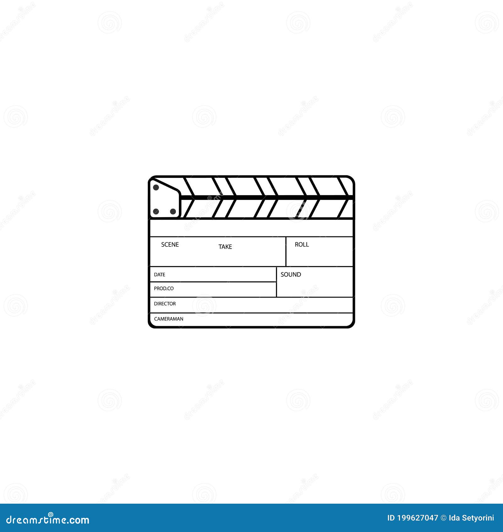 Clapper board logo stock vector. Illustration of flap - 199627047