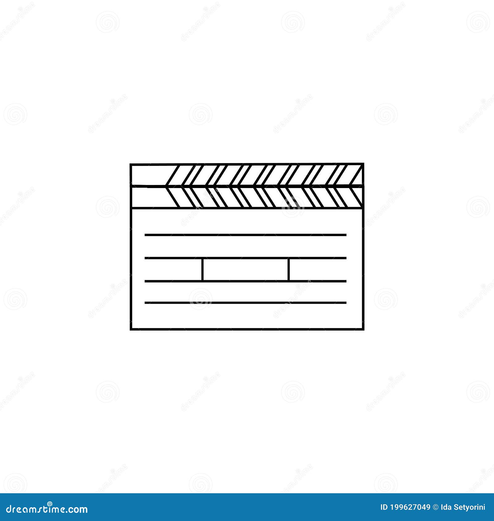 Clapper board logo stock vector. Illustration of clapboard - 199627049