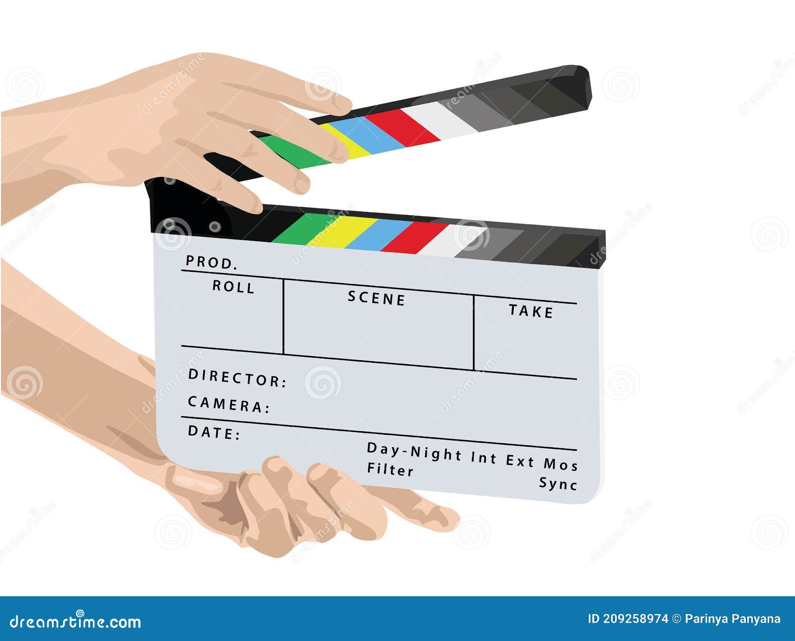 Clapper Board Slate stock illustration. Illustration of multimedia ...