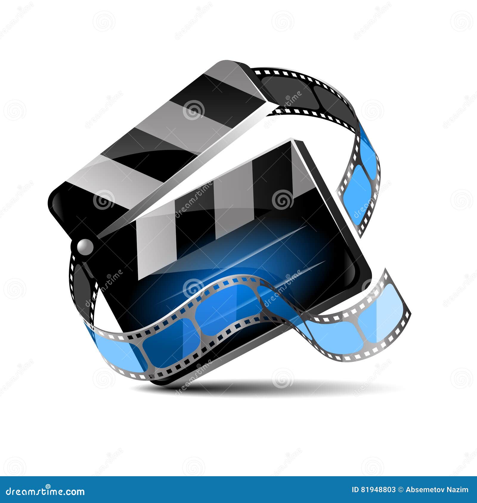 Clapper Board Vector for Movie or Film, Vector Illustration Stock ...