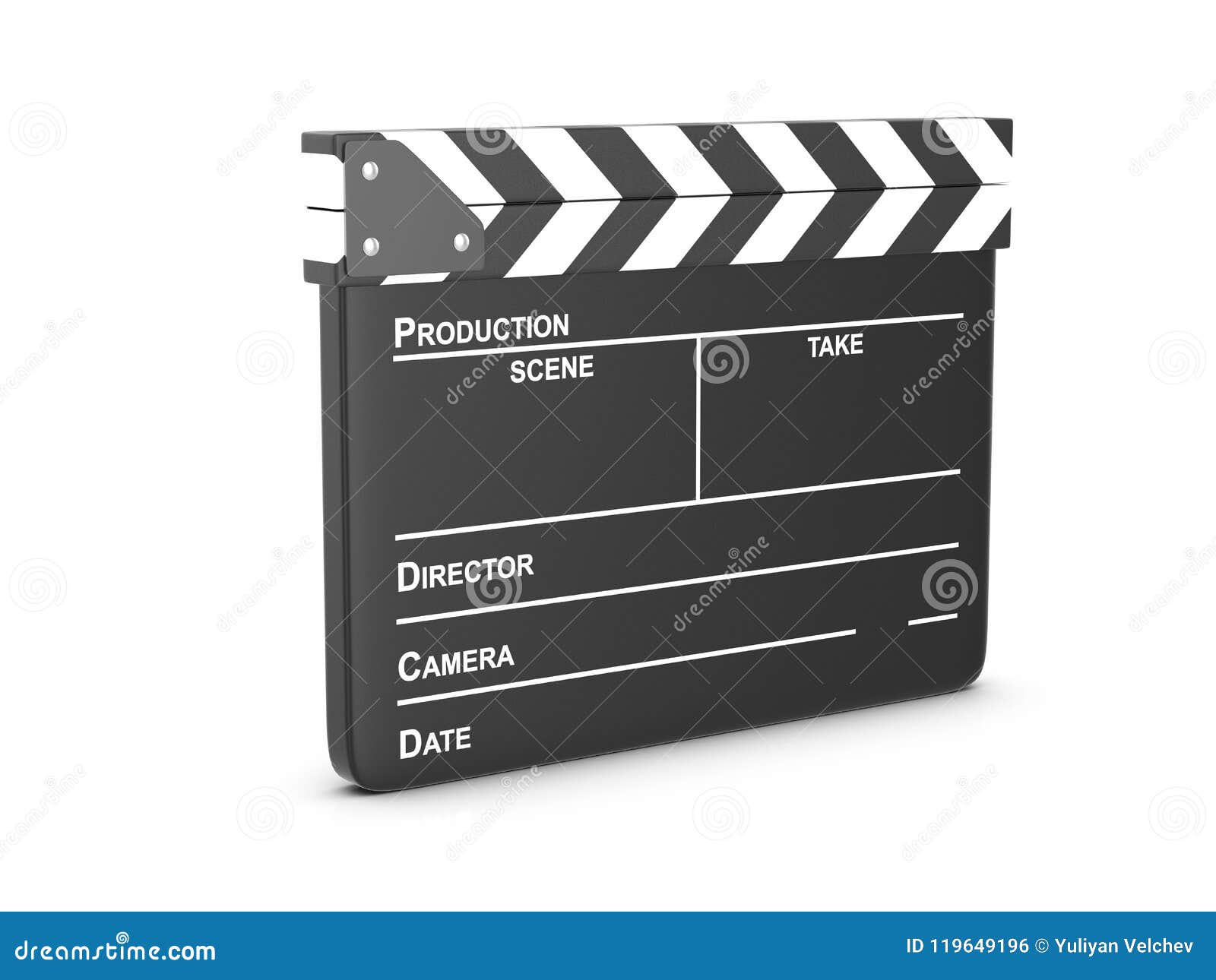 Clapper board stock illustration. Illustration of black - 119649196