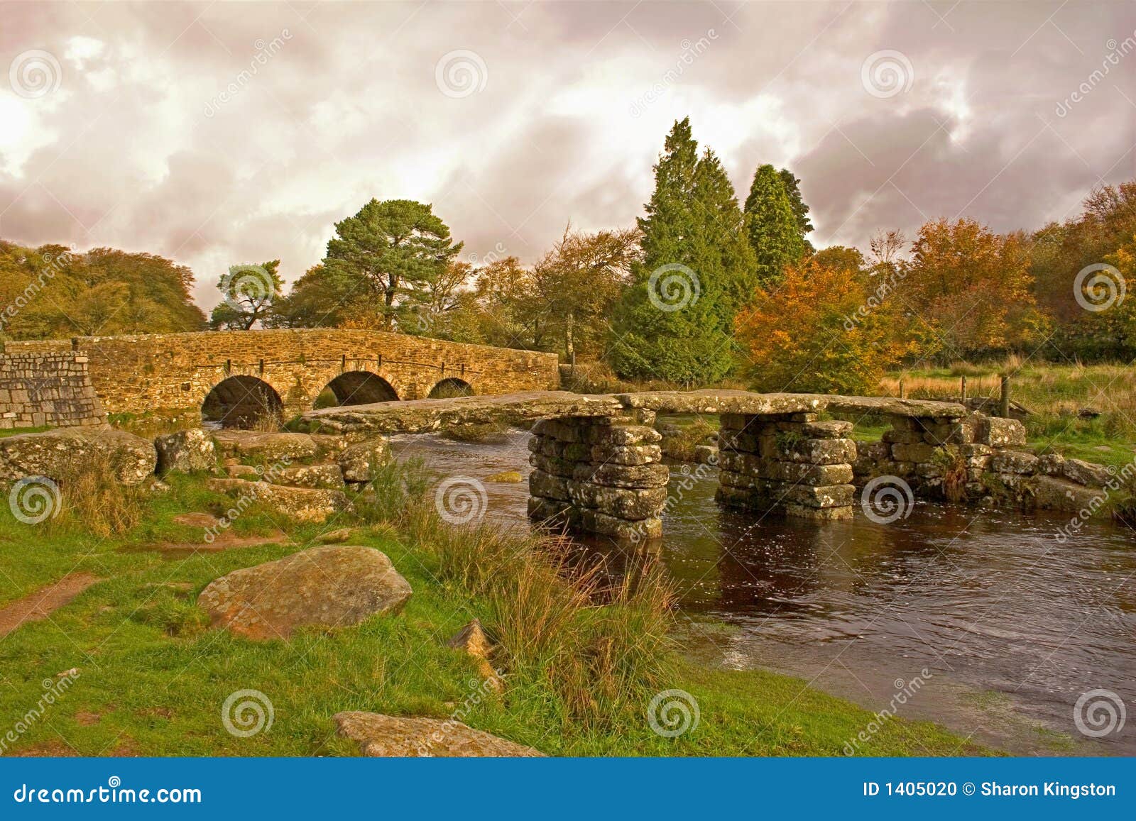 Clapper Bridge Dartmoor Nat Pa Stock Photo - Image of natural, bridge ...
