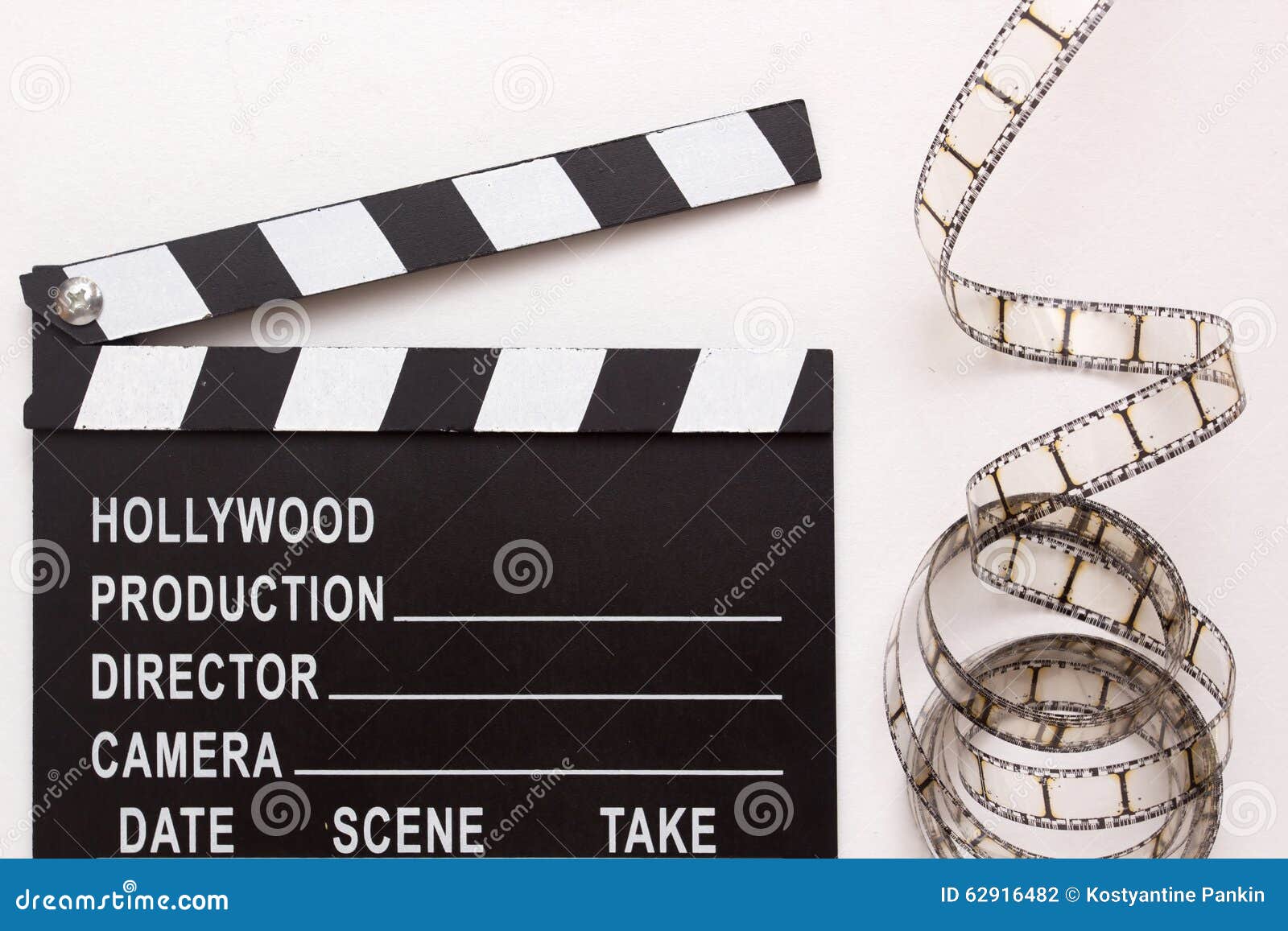 Clapper for the film stock photo. Image of motion, film - 62916482