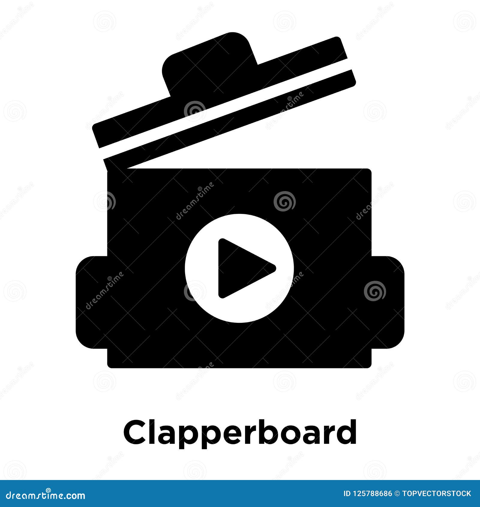 Clapperboard Icon Vector Isolated on White Background, Logo Concept of ...