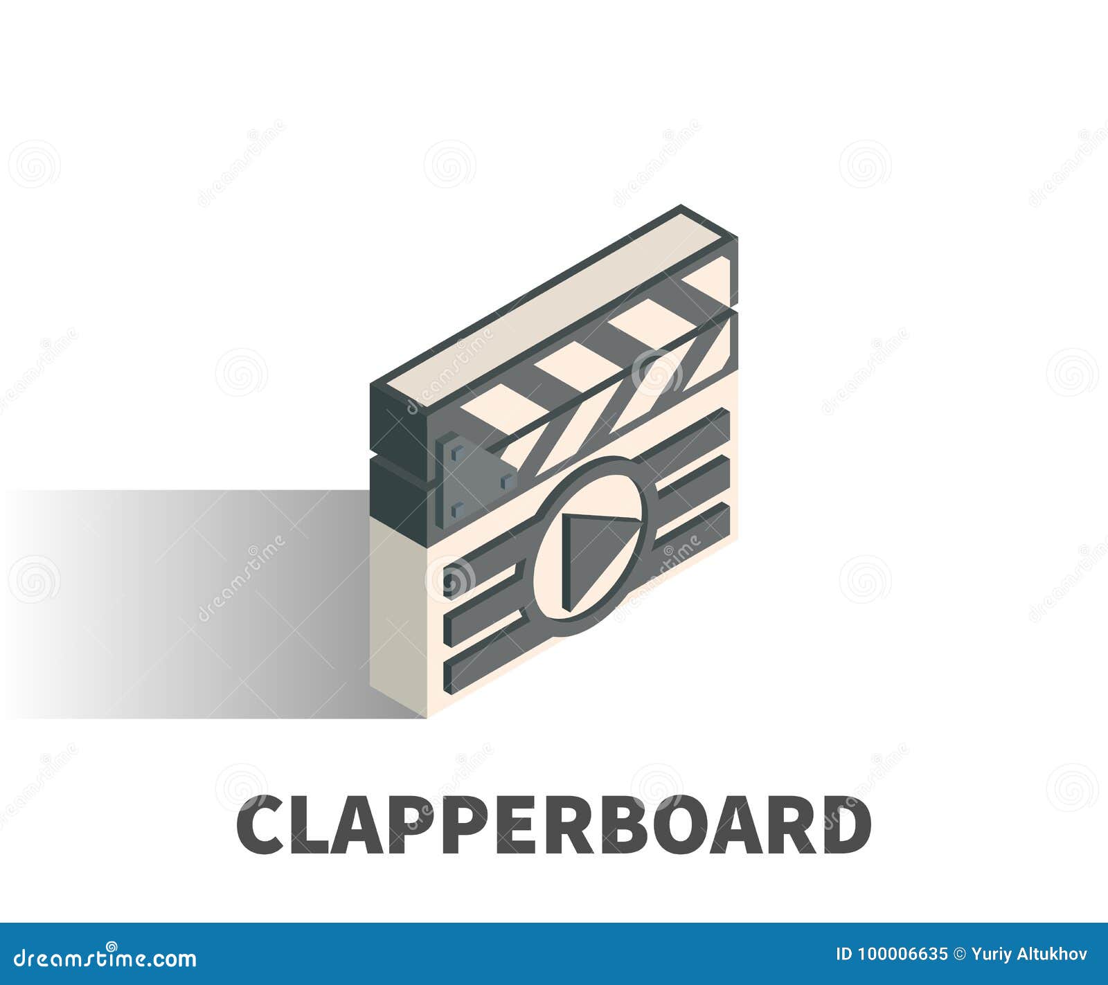Clapperboard Icon, Vector Symbol. Stock Vector - Illustration of board ...