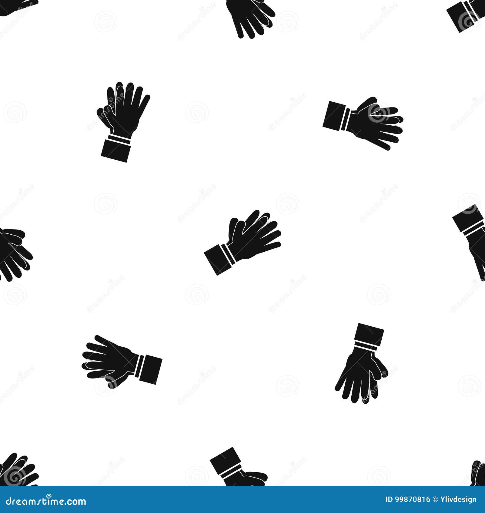 Clapping Applauding Hands Pattern Seamless Black Stock Vector ...
