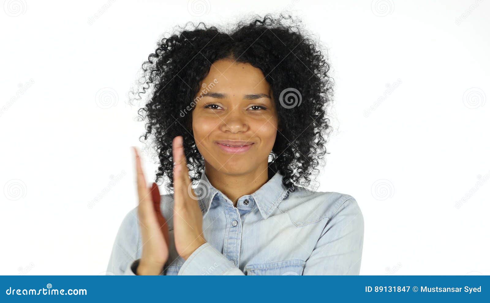 Clapping Black Woman, Applauding Stock Video - Video of designer, hands ...