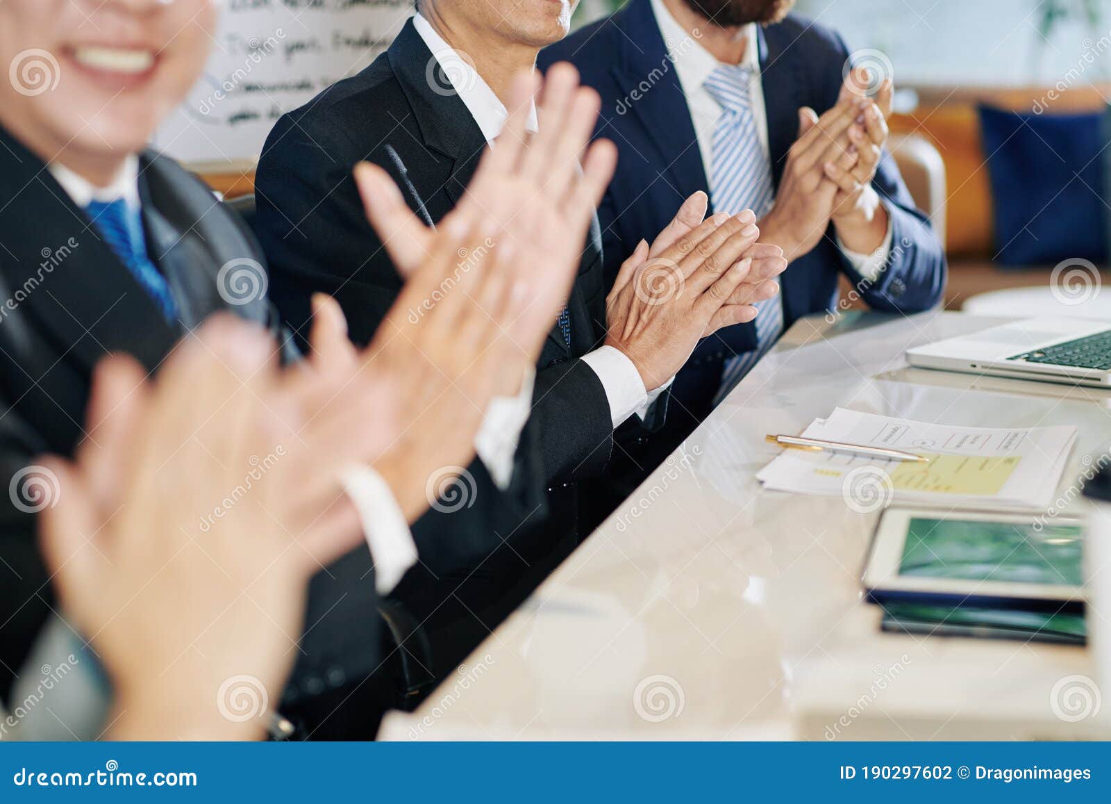 Clapping business people stock photo. Image of bankruptcy - 190297602