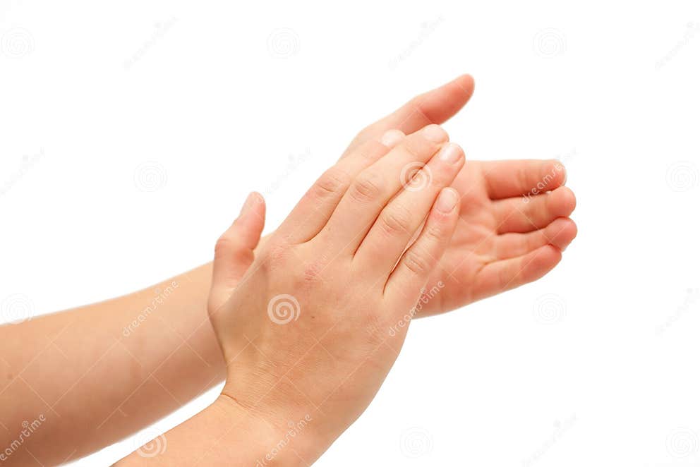 Clapping! Female Hands Clapping Stock Image - Image of motion, white ...