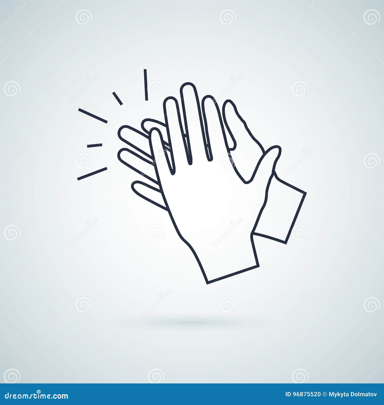 Clapping Hand Icon, Illustration Vector Sign Symbol Stock Vector ...