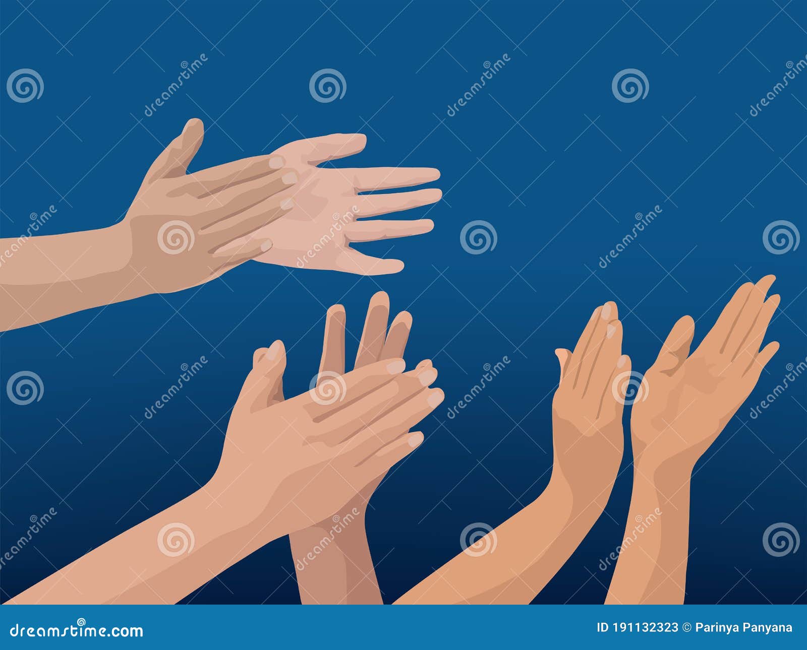 Clapping Hands stock vector. Illustration of isolated - 191132323