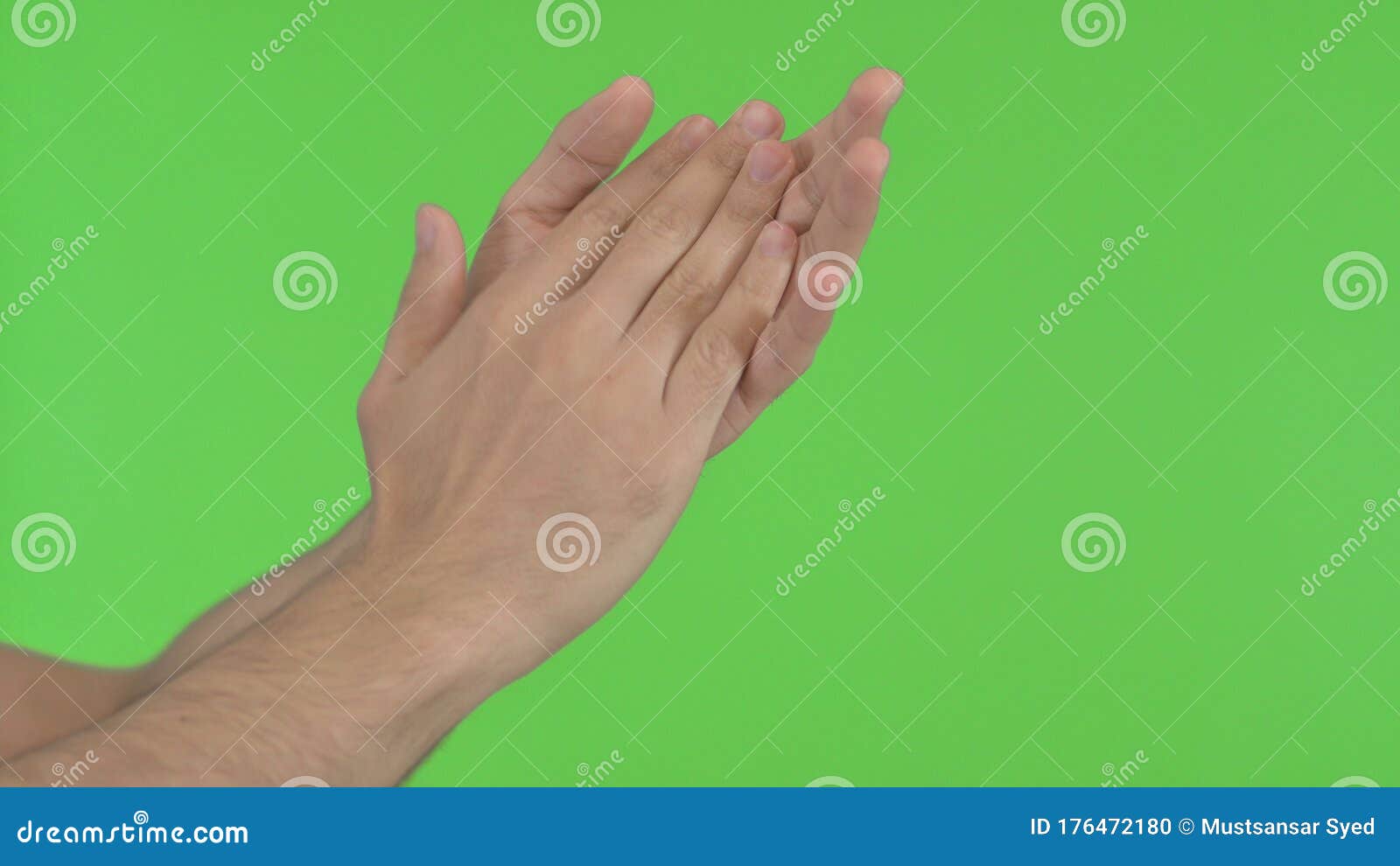 Clapping Hands on Green Chroma Key Stock Photo - Image of happiness ...