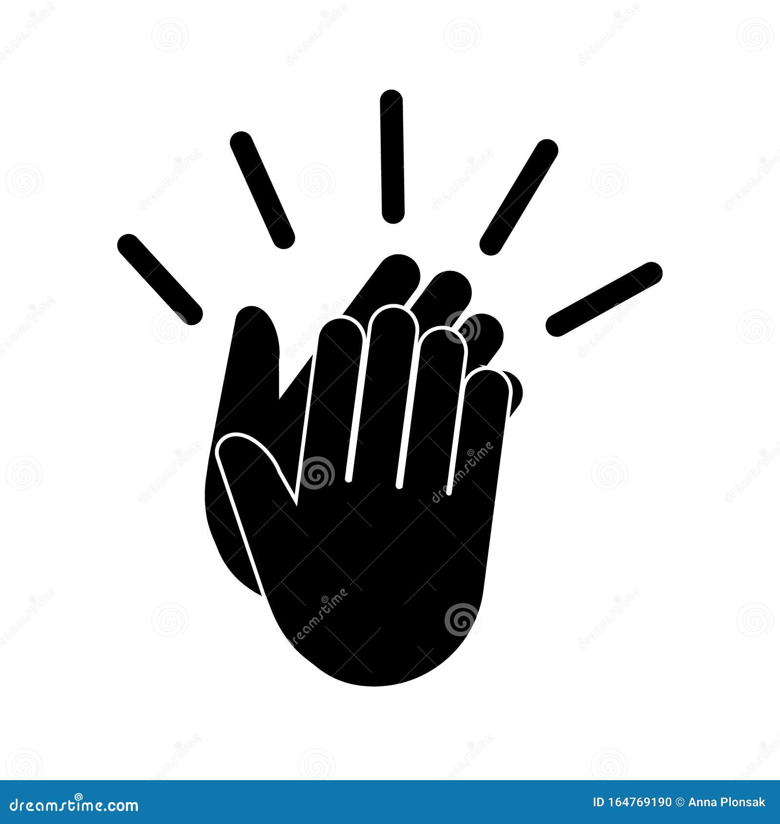 Clapping Hands Icon. Applause. Vector Illustration Stock Illustration ...