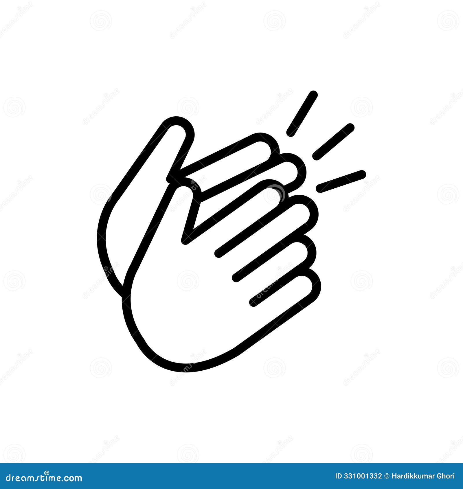Clapping Hands Icon Set. Congratulation and Cheers Hands Applaud Vector ...