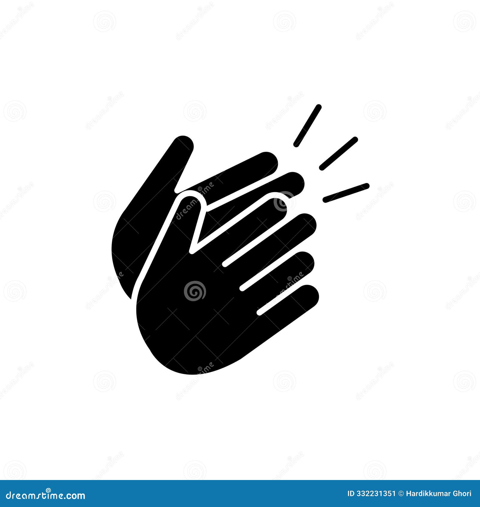 Clapping Hands Icon Set. Congratulation and Cheers Hands Applaud Vector ...