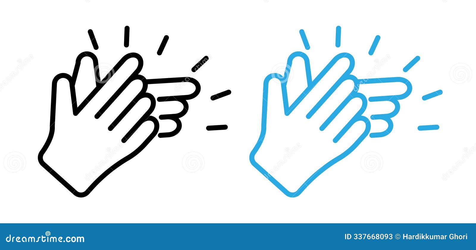 Clapping Hands Icon Set. Congratulation and Cheers Hands Applaud Vector ...
