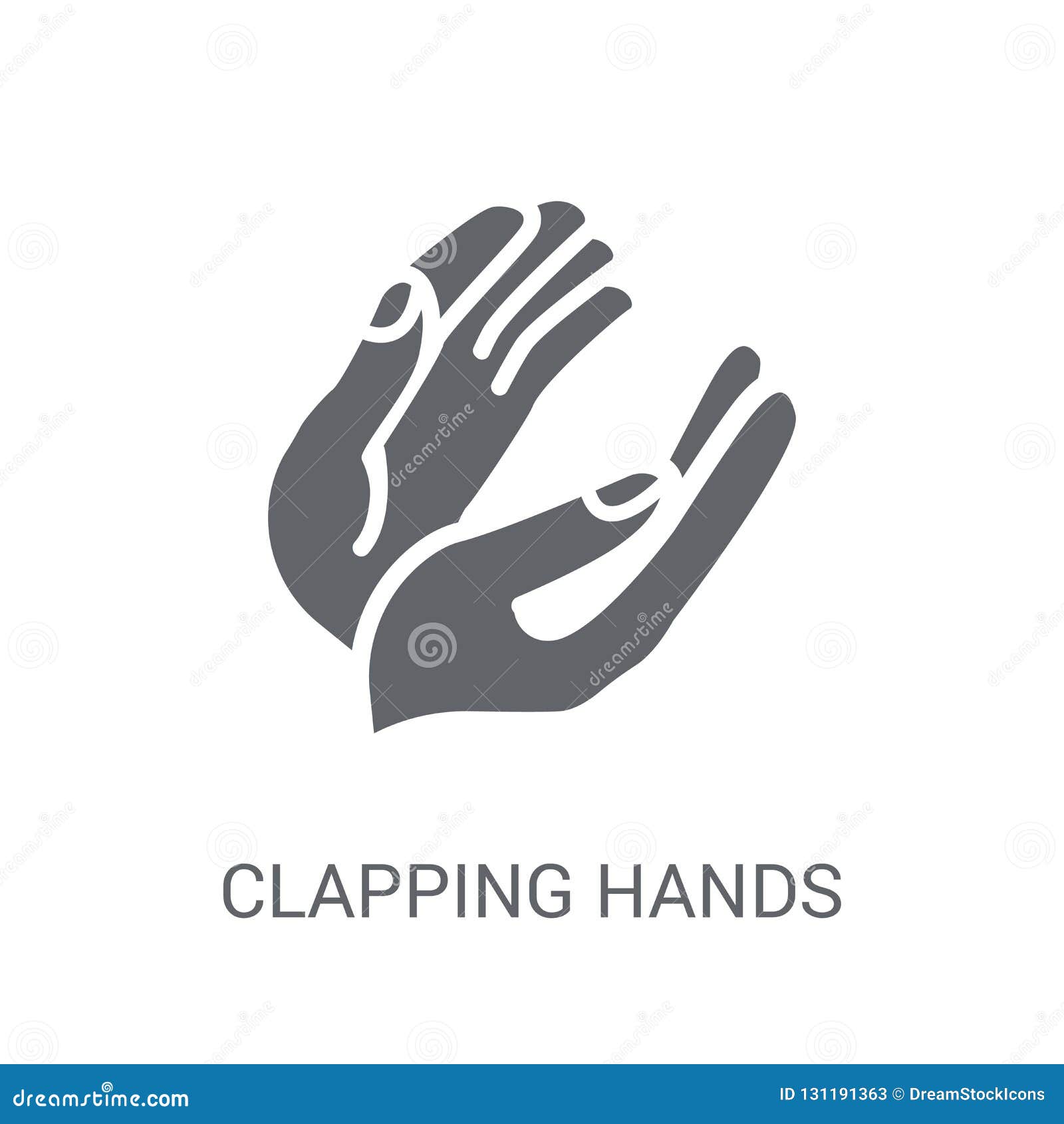Clapping Hands Icon. Trendy Clapping Hands Logo Concept on White Stock ...