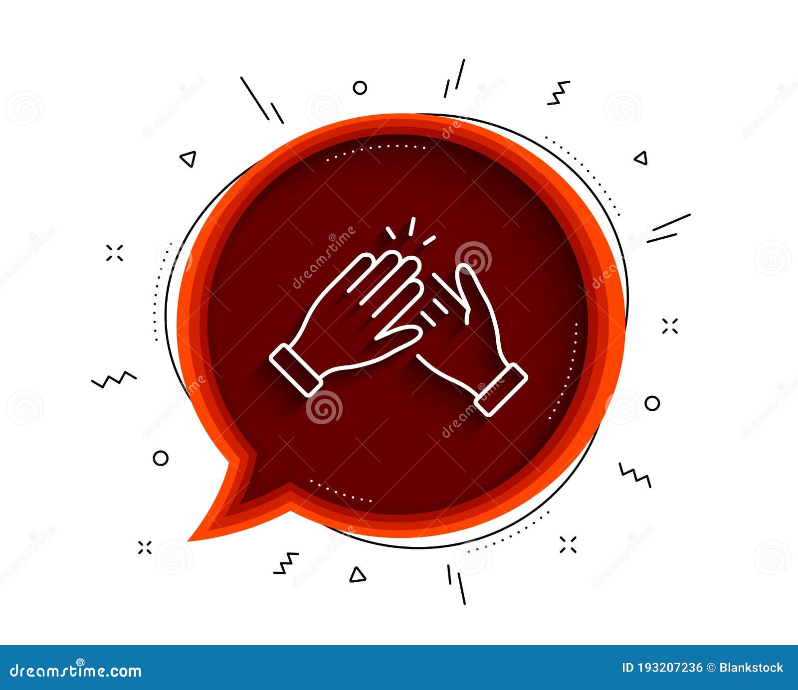 Clapping Hands Line Icon Clap Sign Vector Stock Vector Illustration