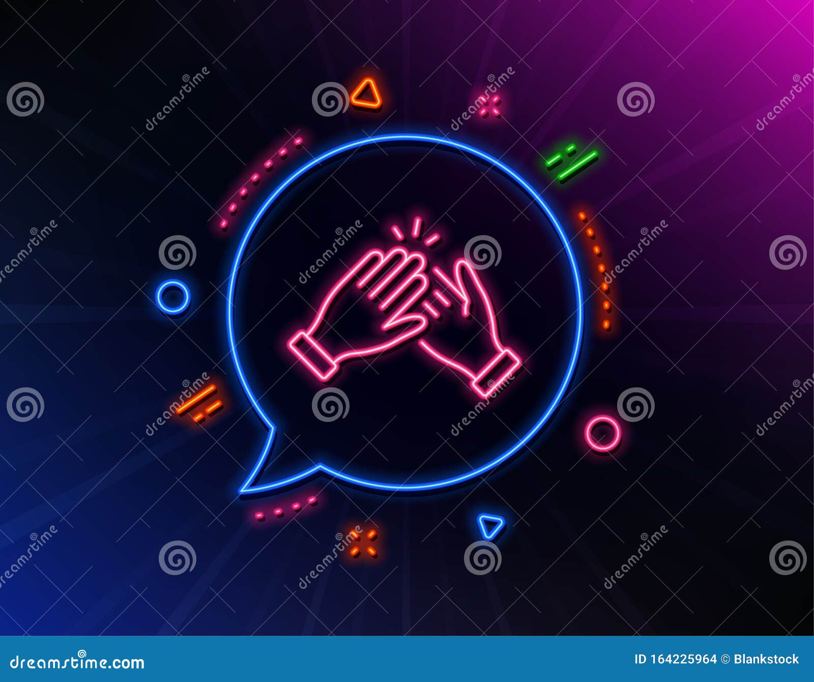 Clapping Hands Line Icon Clap Sign Vector Stock Vector Illustration