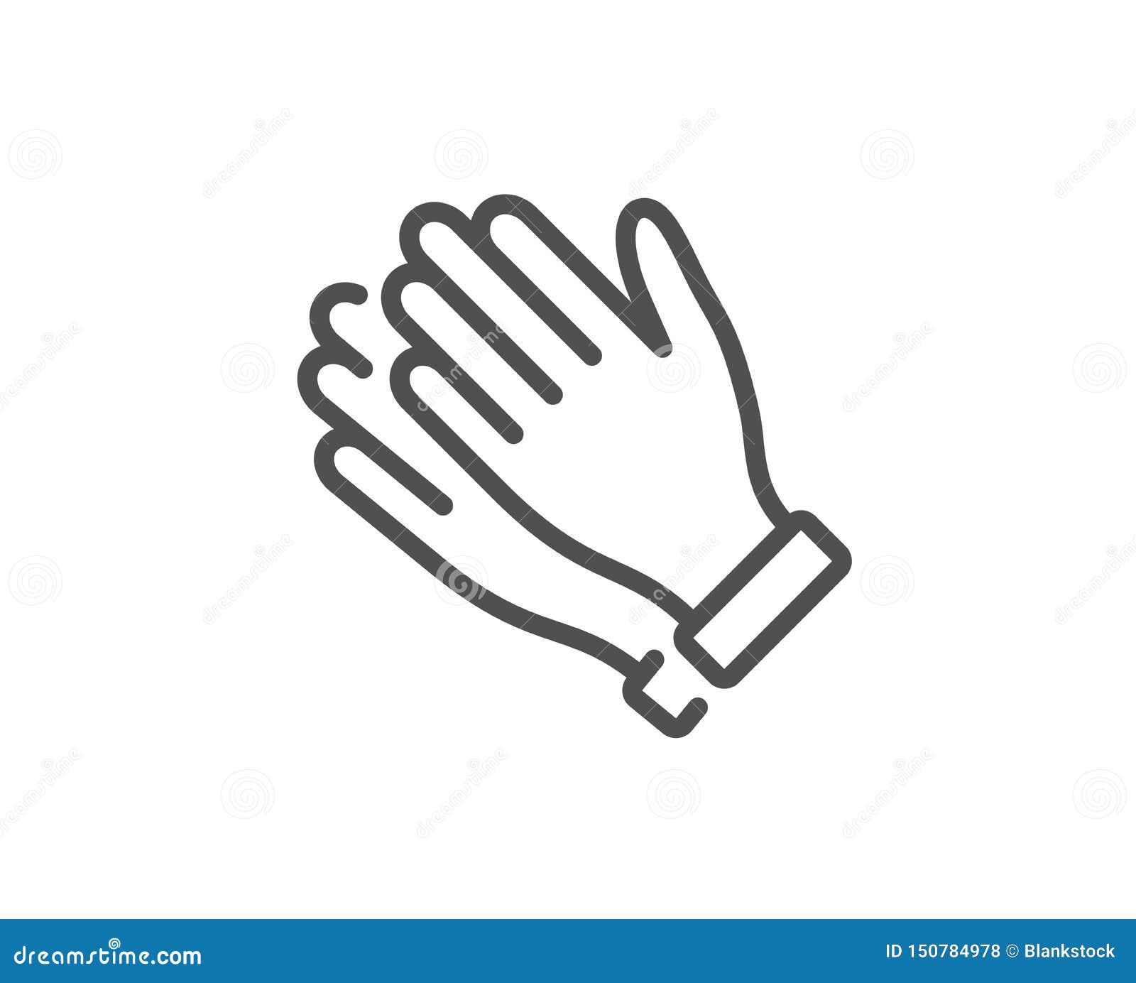 Clapping Hands Line Icon. Clap Sign. Vector Stock Vector - Illustration ...