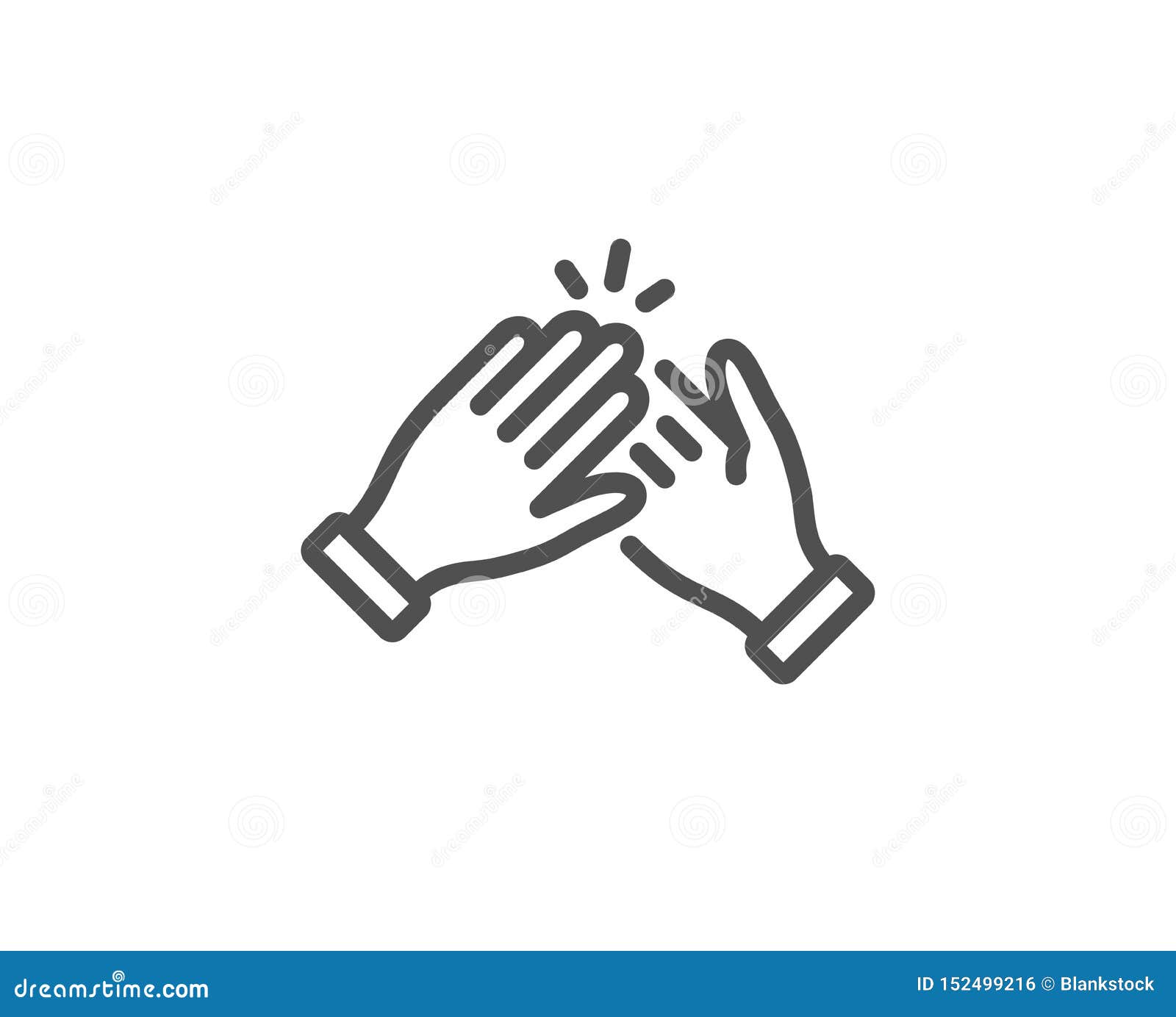 Clapping Hands Line Icon. Clap Sign. Vector Stock Vector - Illustration ...