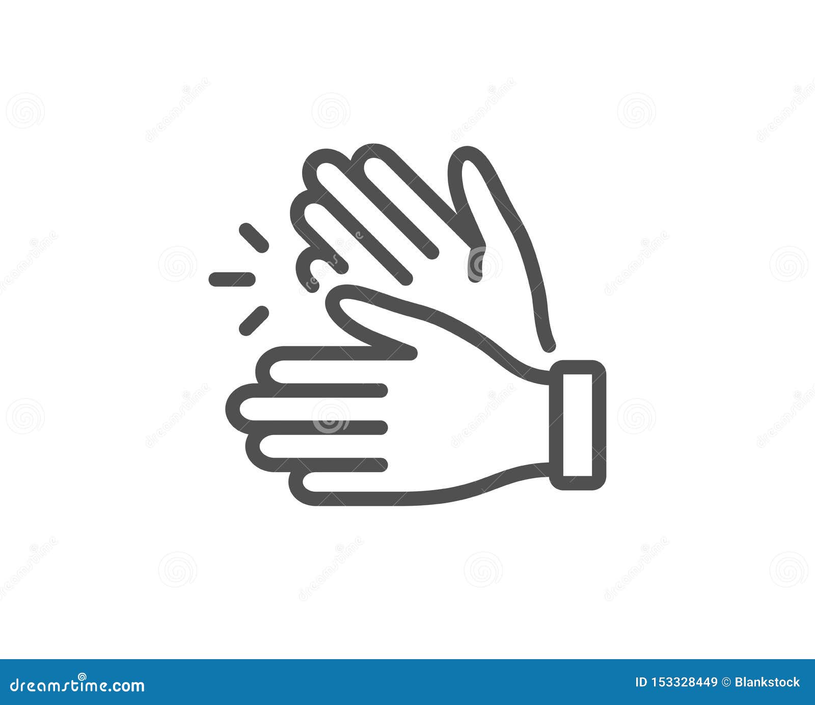 Clapping Hands Line Icon. Clap Sign. Vector Stock Vector - Illustration ...