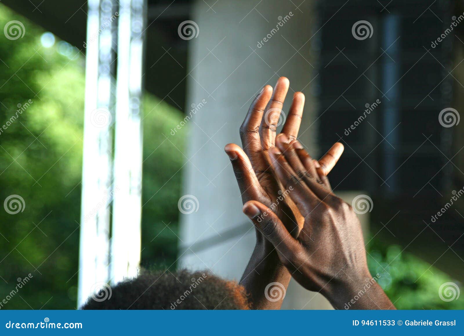 Clapping Hands at an Open-air-concert Stock Image - Image of rhythm ...