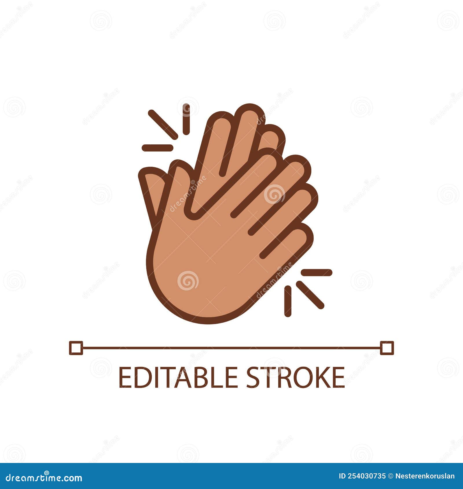 Clapping Hands Pixel Perfect RGB Color Icon Stock Vector - Illustration ... Clapping Hands Pixel Perfect RGB Color Icon Stock Vector - Illustration ...