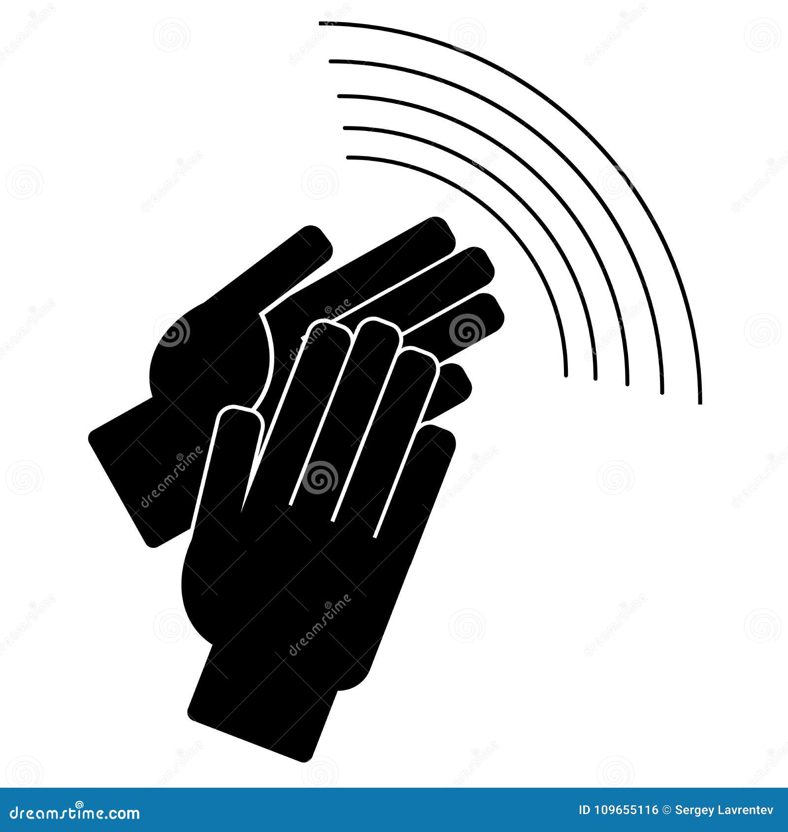 Clapping Hands on a White Background Stock Vector - Illustration of ...