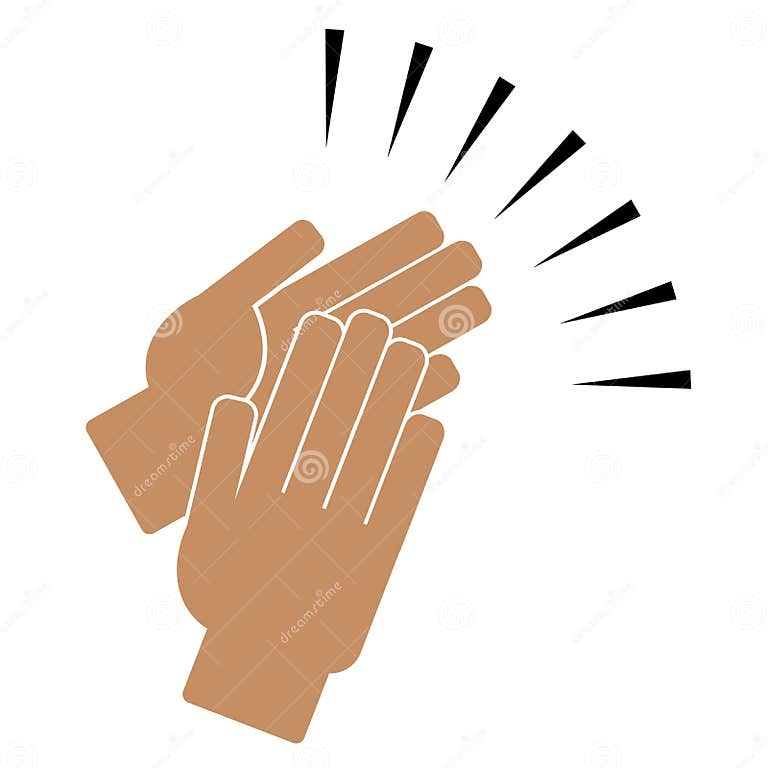 Clapping Hands on a White Background Stock Vector - Illustration of ...