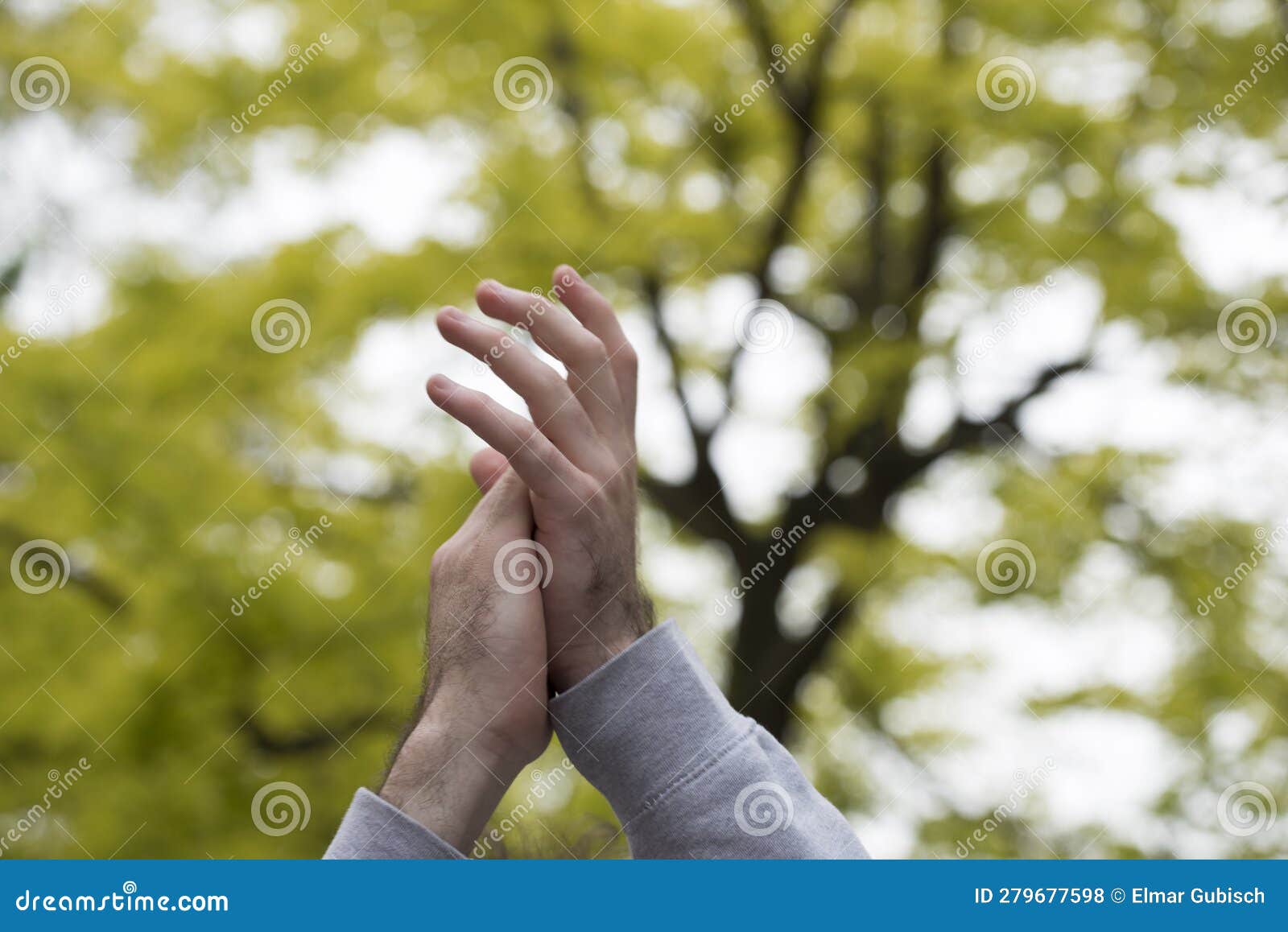 The clapping makes a sound stock photo. Image of measure - 279677598