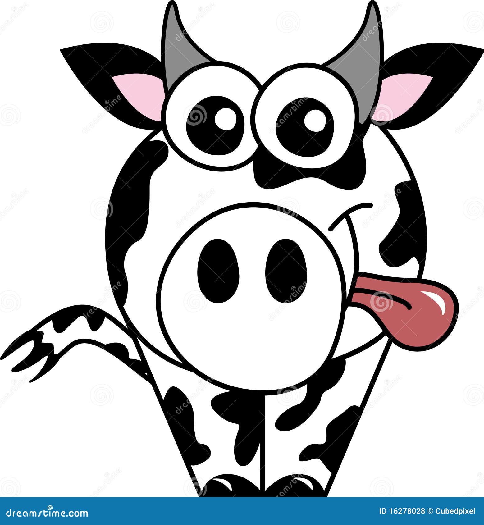 Clara la mucca illustrazione vettoriale. Illustrazione di grande - 16278028