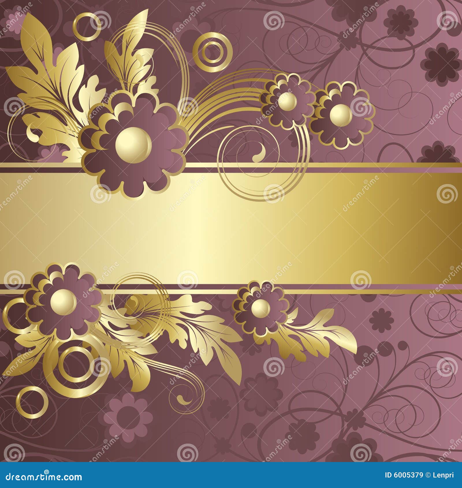 Claret Background with Flowers Stock Vector - Illustration of ...