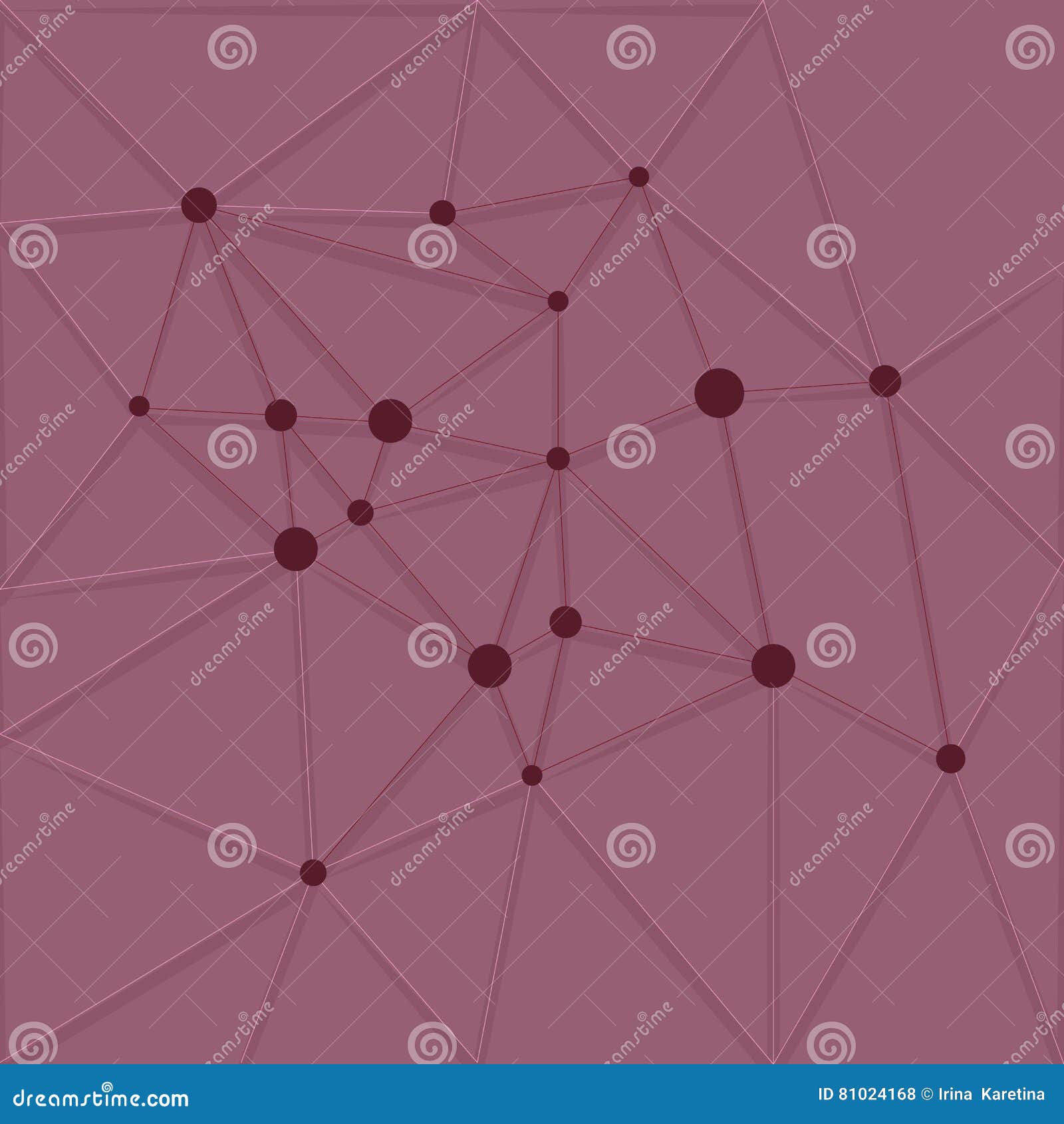 Claret Pink Vector Abstract Background with Circuit and Circles Stock ...