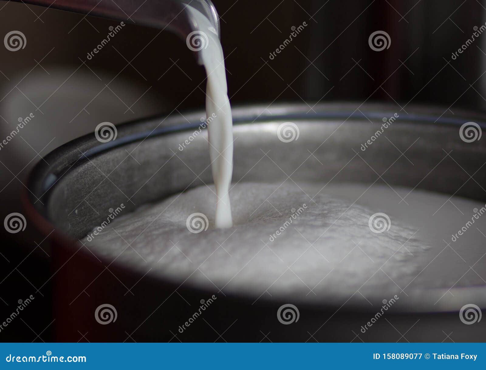 Clarification, Skimming, Milk Separation from Fat Stock Image - Image ...