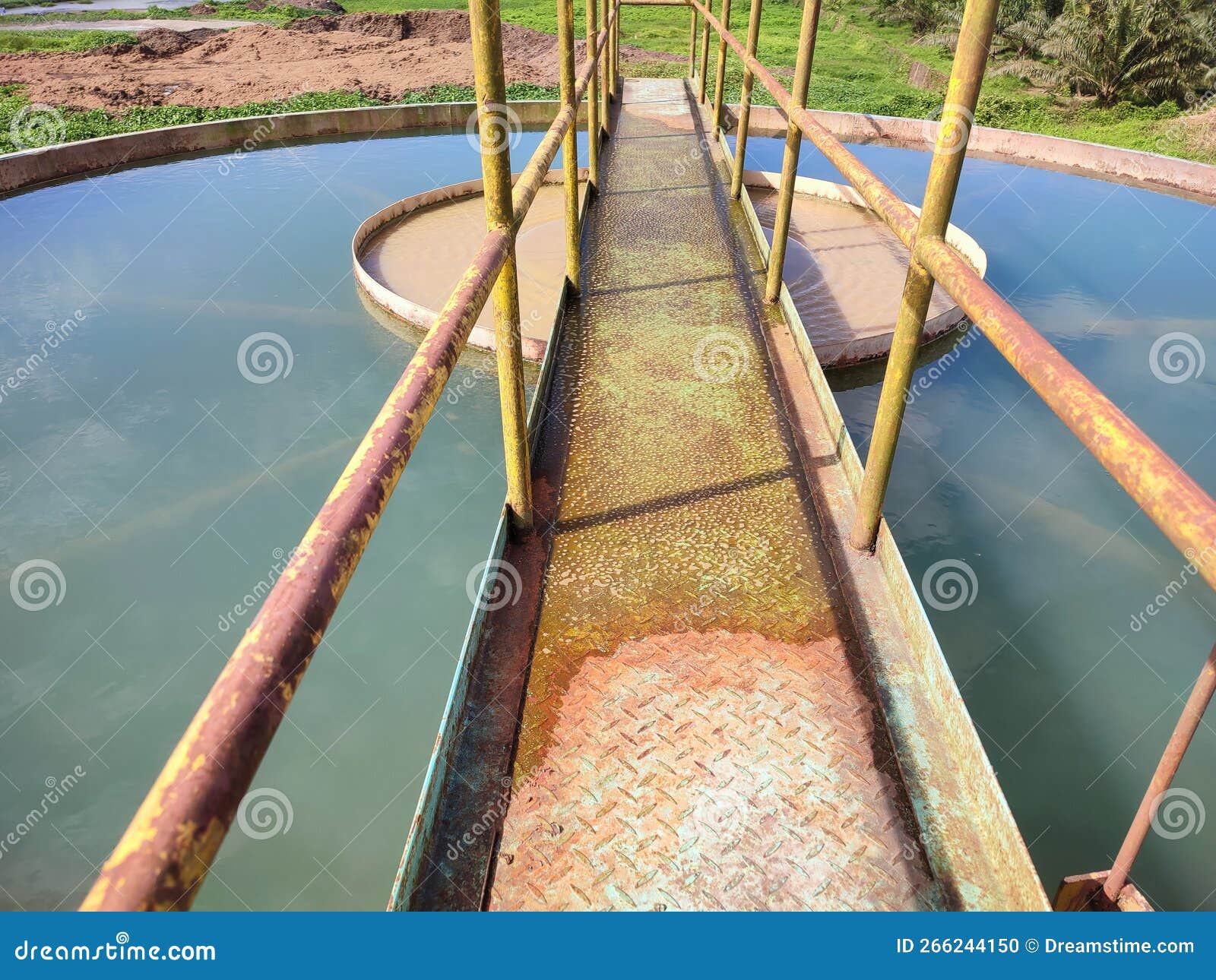 Clarifier stock photo. Image of mast, wood, river, clarifier - 266244150