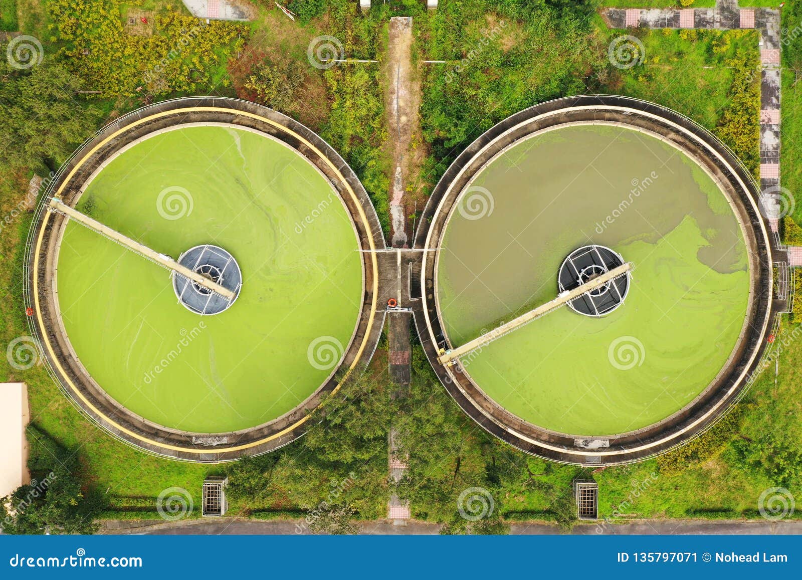 Clarifiers stock image. Image of sludge, thickened, sewage - 135797071