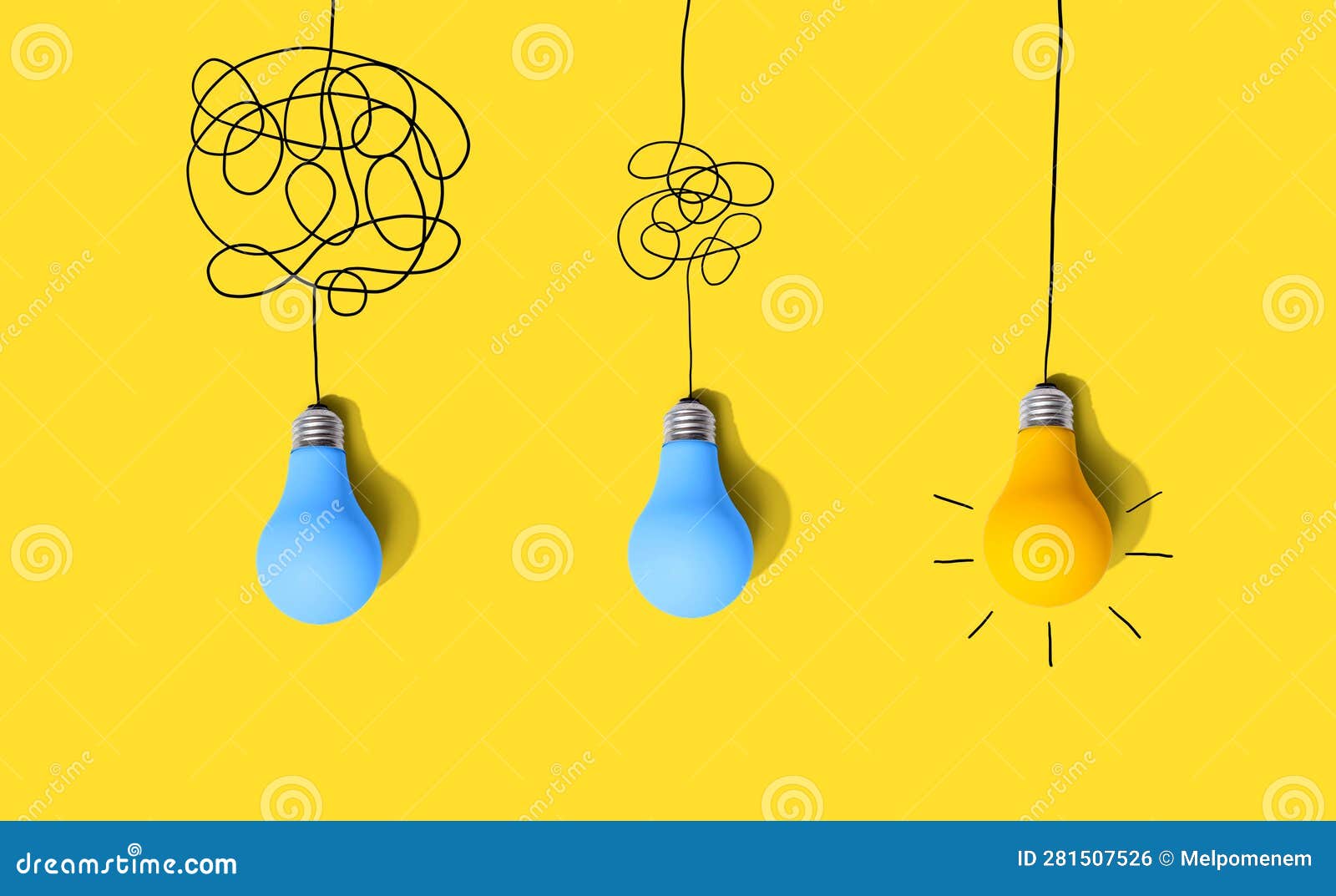 Clarifying Complex Ideas through the Glow of Lightbulbs Stock Photo ...