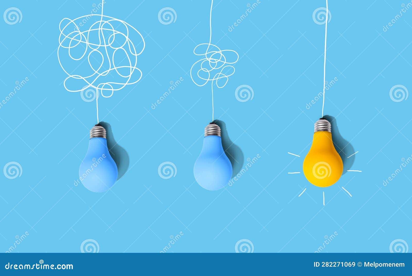Clarifying Complex Ideas through the Glow of Lightbulbs Stock Image ...