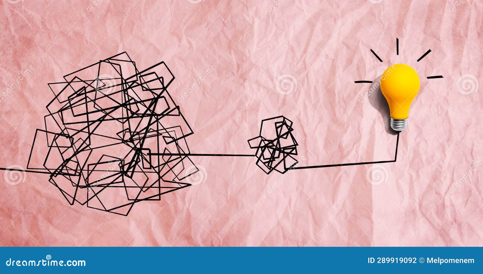 Clarifying Complex Ideas Theme with Light Bulb Stock Photo - Image of ...