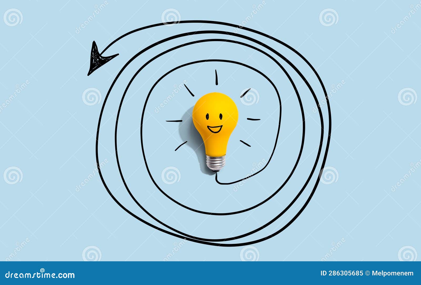 Clarifying Complex Ideas Theme with Light Bulb Stock Image - Image of ...