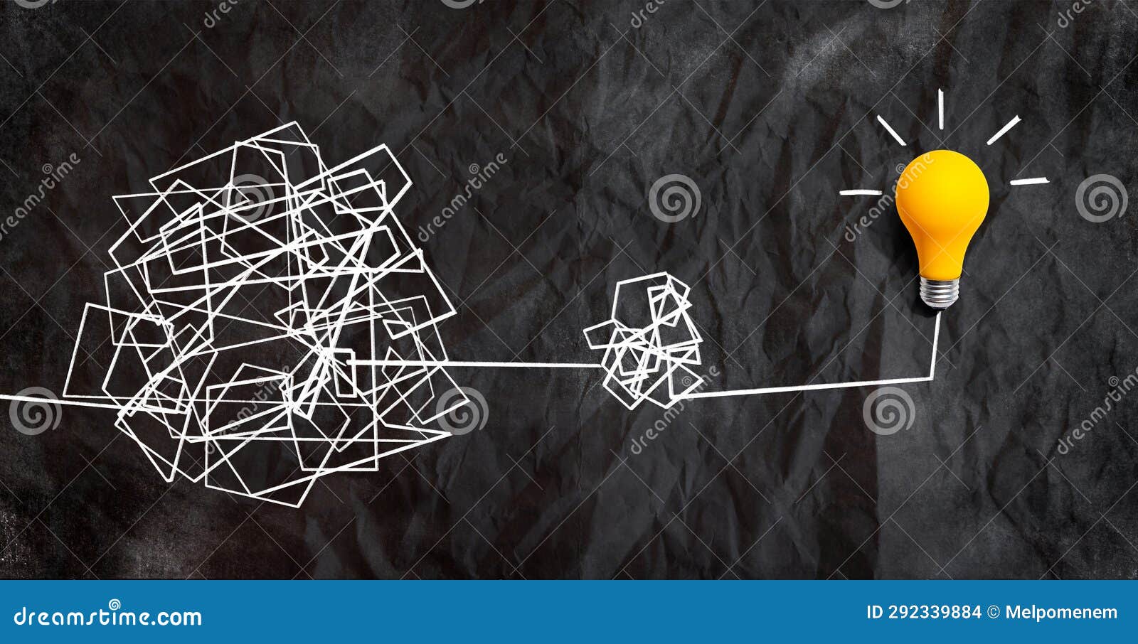 Clarifying Complex Ideas Theme with Light Bulb Stock Photo - Image of ...