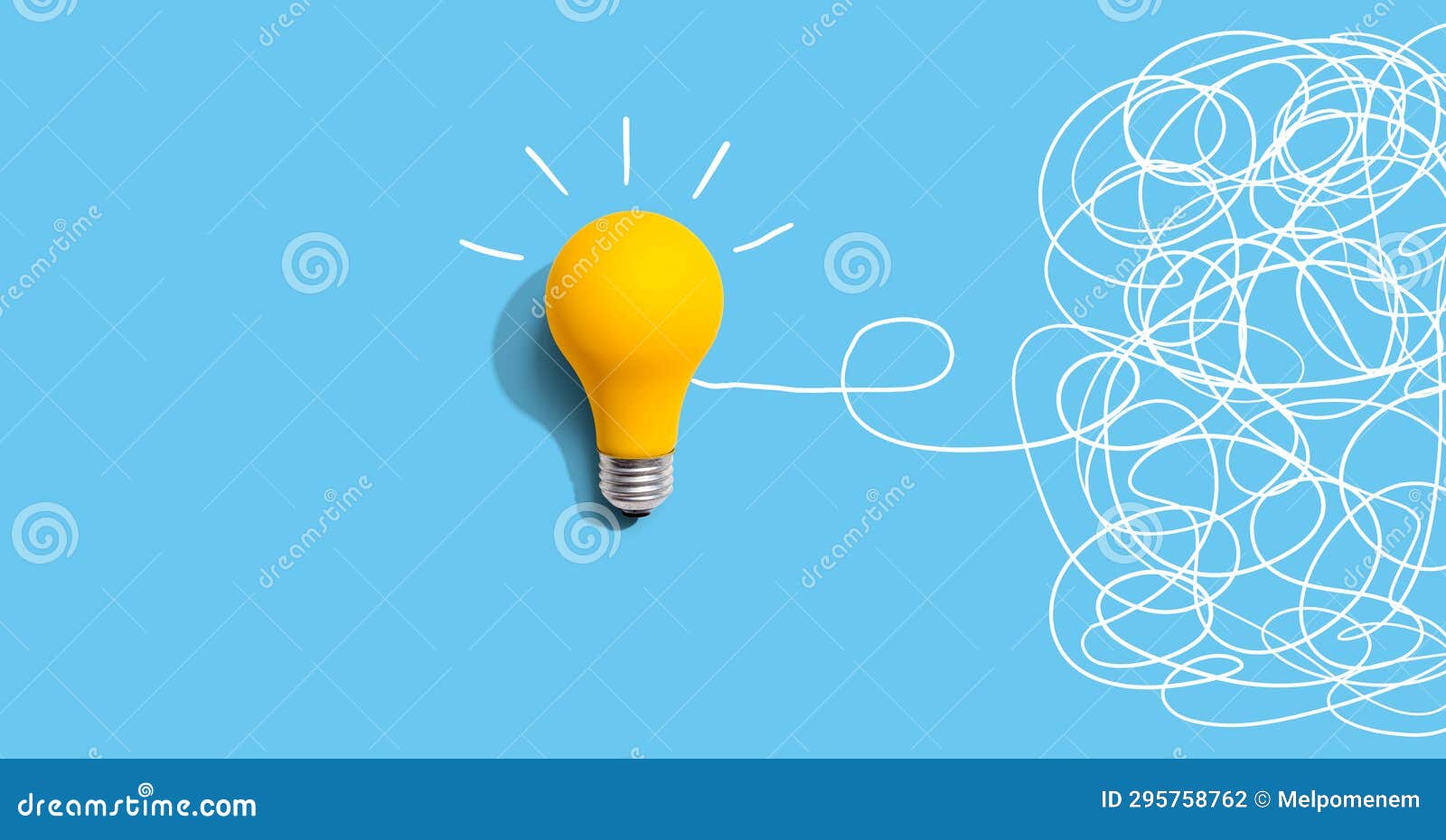 Clarifying Complex Ideas Theme with Light Bulb Stock Photo - Image of ...
