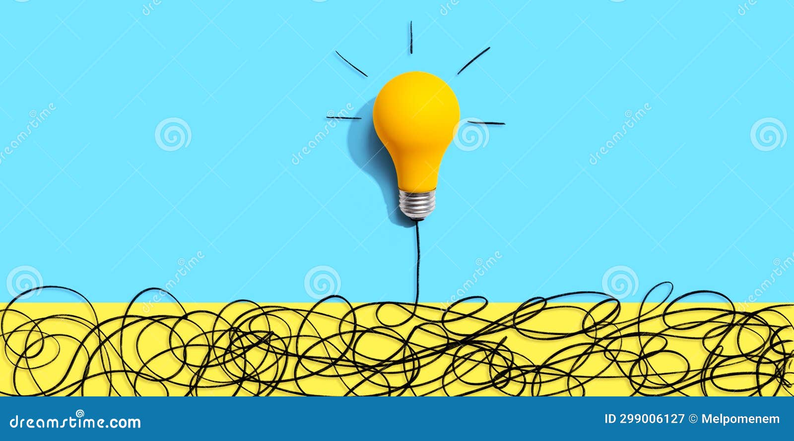 Clarifying Complex Ideas Theme with Light Bulb Stock Image - Image of ...