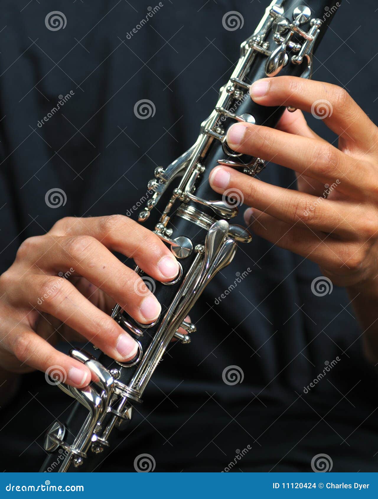Clarinet stock photo. Image of clarinet, musical, fingers - 11120424