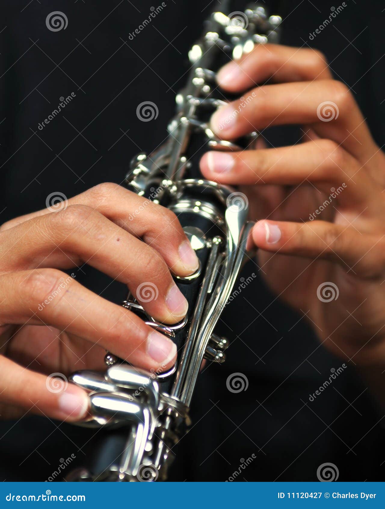 Clarinet stock image. Image of fingers, music, keys, band - 11120427