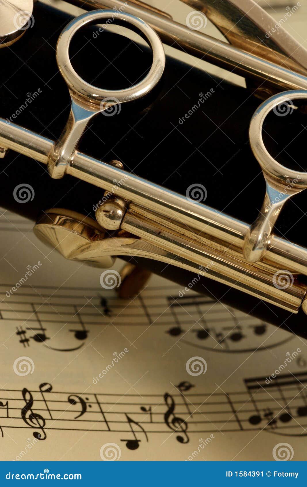 Clarinet stock image. Image of baroque, note, musical - 1584391