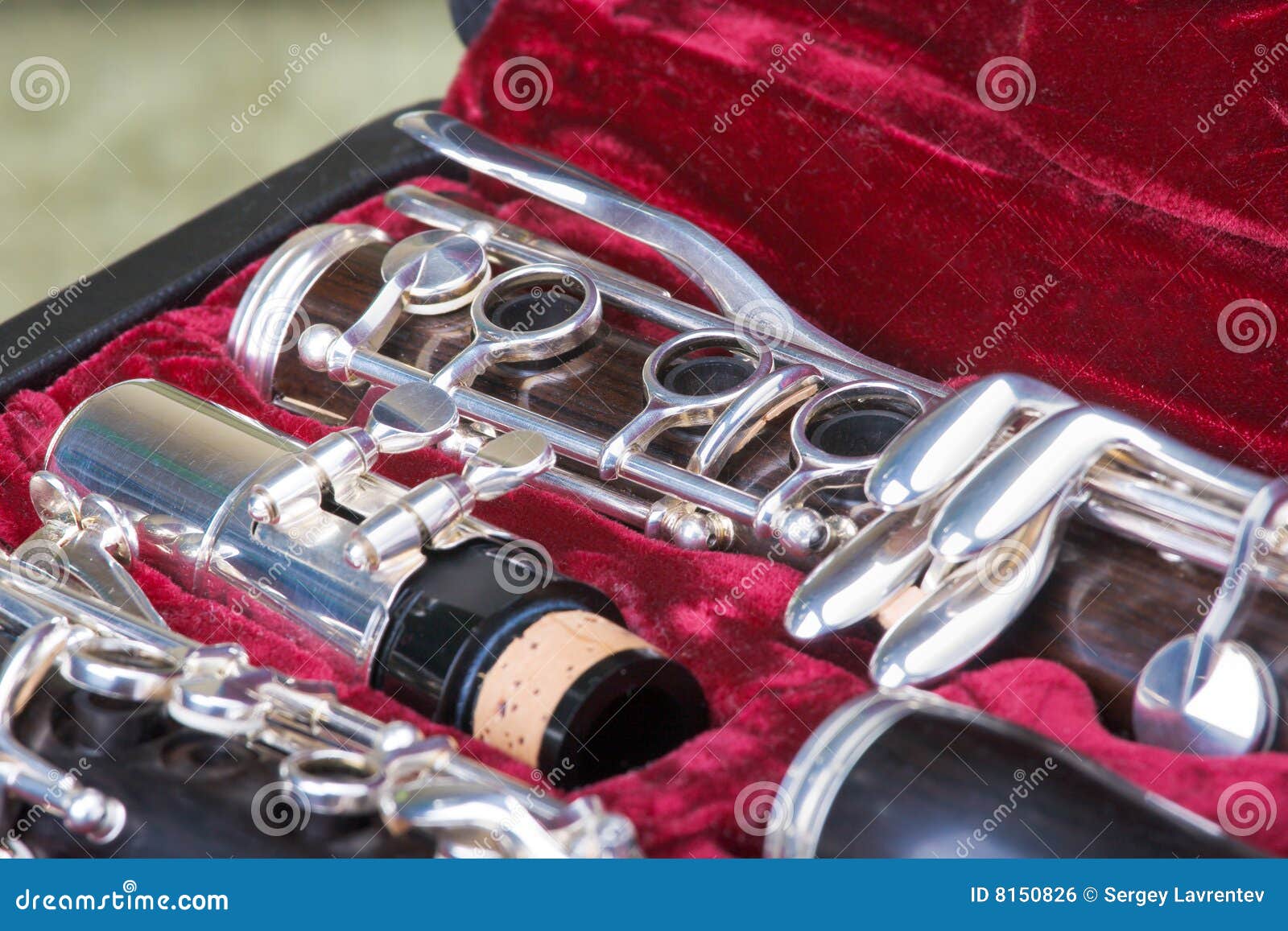 Clarinet in case stock photo. Image of chrome, cork, musical - 8150826