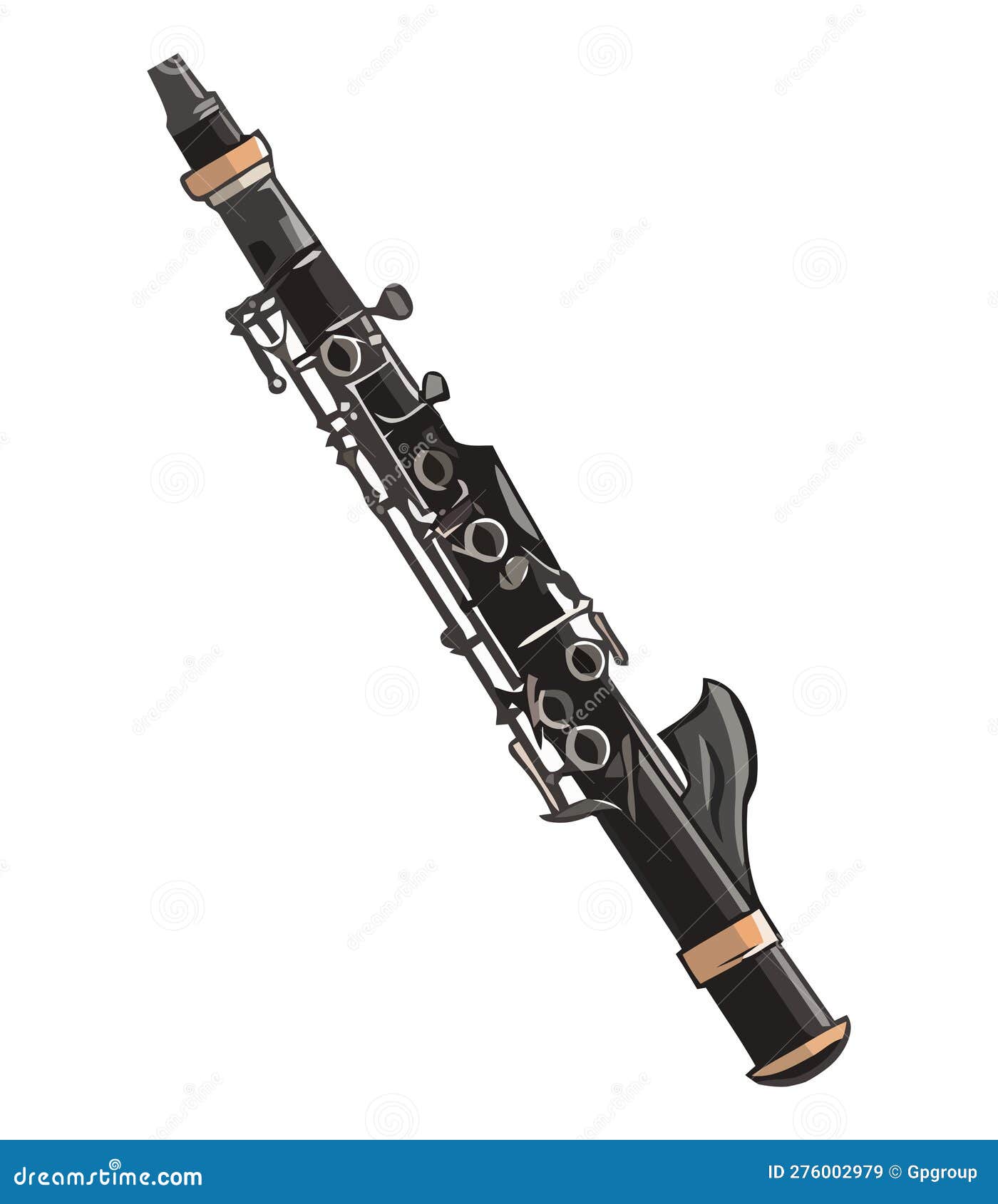 Clarinet Classical, Top View Stock Photography | CartoonDealer.com ...