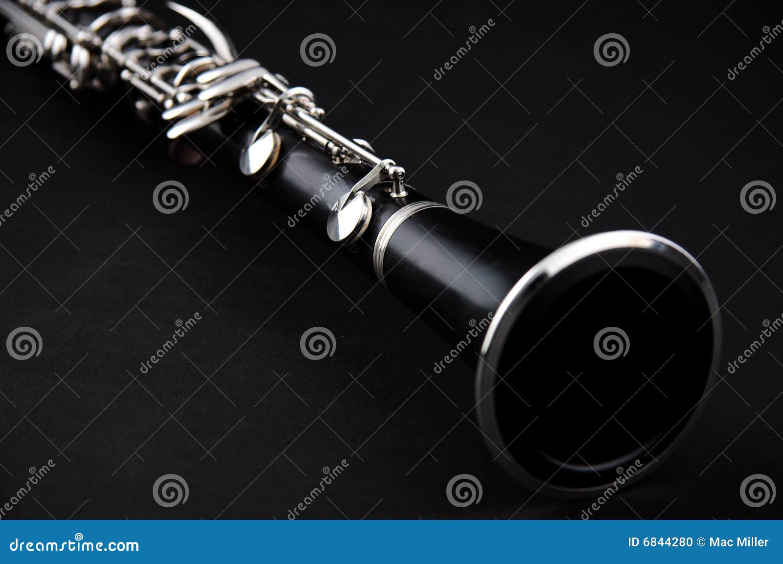 Clarinet Isolated on Black Background Stock Photo - Image of music ...